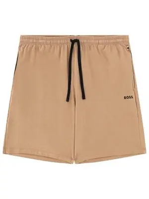 BOSS Shorts With Logo - Cream