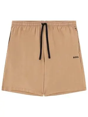 BOSS Shorts With Logo - Cream