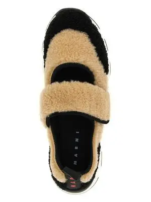 Marni Mary Jane Fur Sneakers - Multicolor