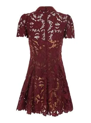 SELF-PORTRAIT Mini Dress With Lace Details - Multicolor