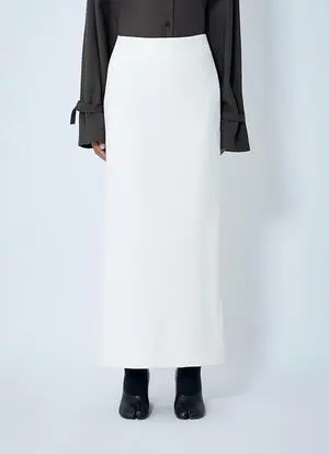TOTEME Light Wool Skirt - White