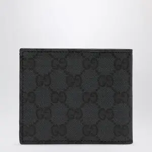 Gucci Essence Classic Bifold Wallet In Gg Canvas - Black