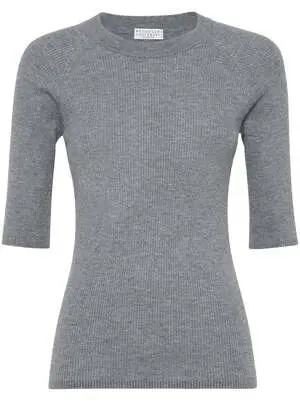 Brunello Cucinelli Cashmere Blend Crewneck Sweater - Multicolor