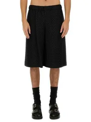Alexander McQueen Skull Jacquard Pattern Shorts - Black