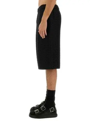 Alexander McQueen Skull Jacquard Pattern Shorts
