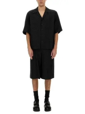 Alexander McQueen Skull Jacquard Pattern Shorts - Black