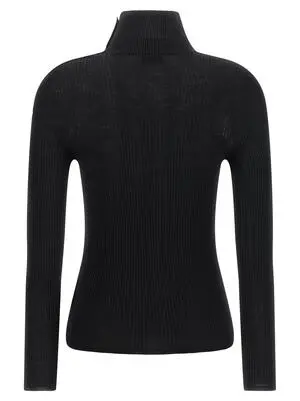 Moncler Logo Turtleneck Sweater - Black