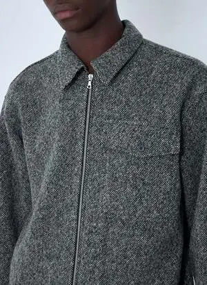 Dries Van Noten Herringbone Zip Jacket
