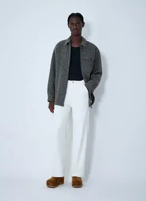 Dries Van Noten Herringbone Zip Jacket - Gray