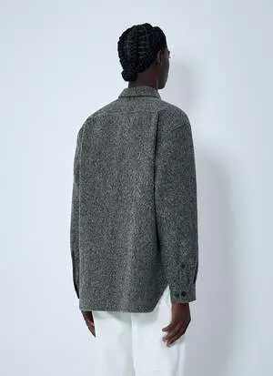 Dries Van Noten Herringbone Zip Jacket - Gray