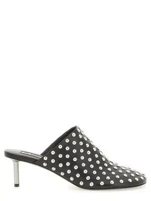 JIL SANDER Nappa Leather Mules With Studs