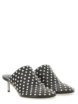JIL SANDER Nappa Leather Mules With Studs