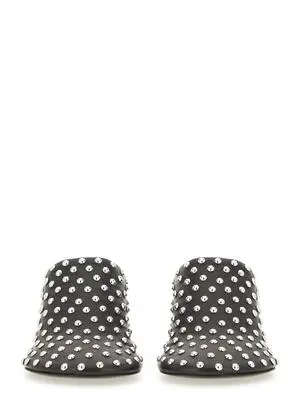 JIL SANDER Nappa Leather Mules With Studs