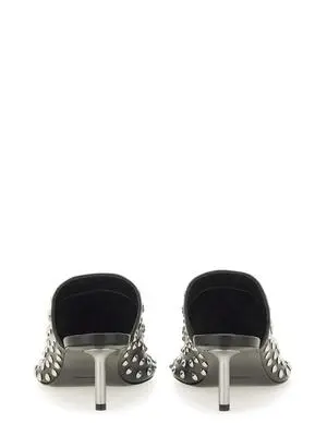JIL SANDER Nappa Leather Mules With Studs