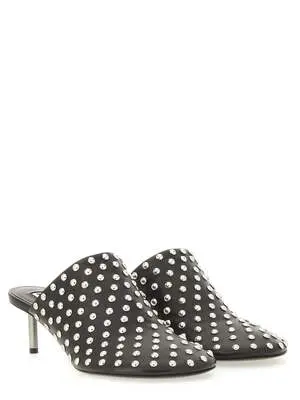 JIL SANDER Leather Mules - Black