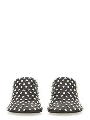 JIL SANDER Leather Mules - Black