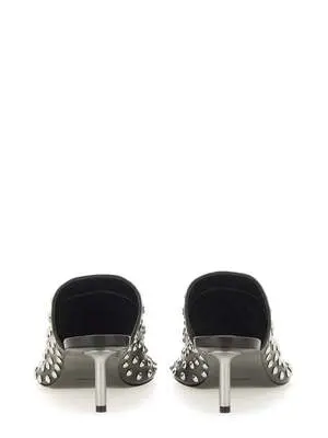 JIL SANDER Leather Mules - Black