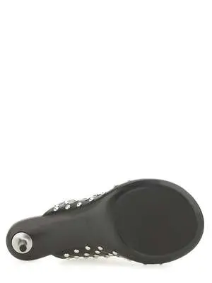 JIL SANDER Leather Mules - Black