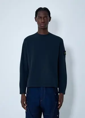Stone Island Crewneck Knit Jumper - Blue