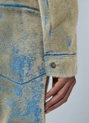 Acne Studios Flocked Denim Jacket - Blue
