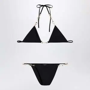 Gucci Stretch Jersey Bikini With Clamp Chain - Black