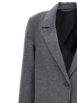 TOTEME Classic Doublé Wool Coat - Gray