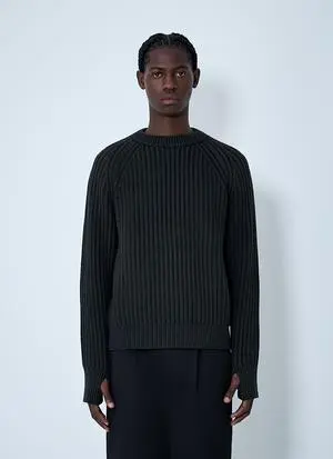 Junya Watanabe Rib Knit Sweater - Black
