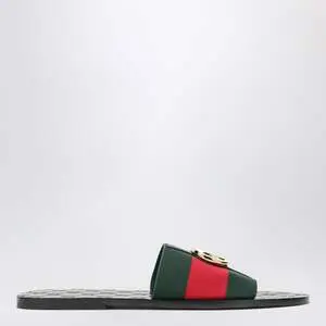 Gucci Leather Riviera Slides - Black