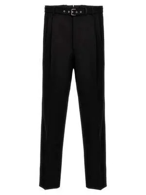 Prada Wool Tailored Trousers - Black