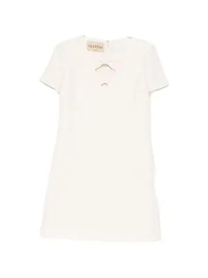 Valentino Garavani Wool And Silk Blend Short Dress - Multicolor