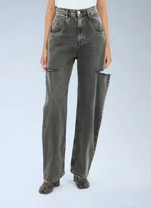 MAISON MARGIELA Cut-out Jeans - Black