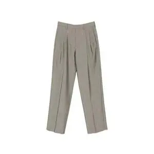 Victoria Beckham Grey Trousers Straight Trousers - Gray