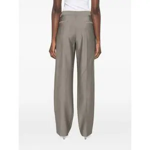 Victoria Beckham Grey Trousers Straight Trousers