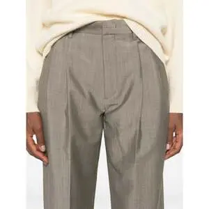 Victoria Beckham Grey Trousers Straight Trousers