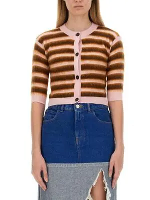 Marni Cardigan With Stripe Pattern