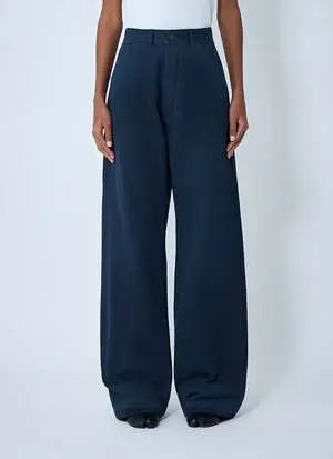 MAISON MARGIELA Cotton Twill Pants - Blue