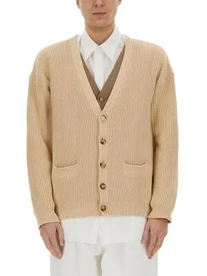 Moschino Organic Cotton Blend Cardigan - Cream