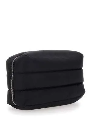 Moncler Clutch 'caradoc' With Logo Patch On The Front In Black Tech Fabric For - Multicolor