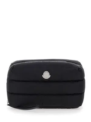 Moncler Clutch 'caradoc' With Logo Patch On The Front In Black Tech Fabric For - Multicolor