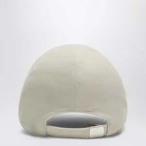 Gucci Beige Cotton Baseball Cap With Embroidered Logo