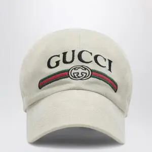 Gucci Cotton Baseball Cap - Cream