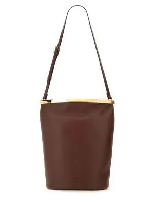 TOD'S Small Leather Bucket Bag - Brown