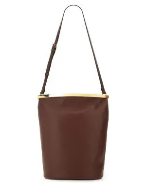 TOD'S Small Leather Bucket Bag - Brown