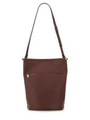 TOD'S Small Leather Bucket Bag - Brown