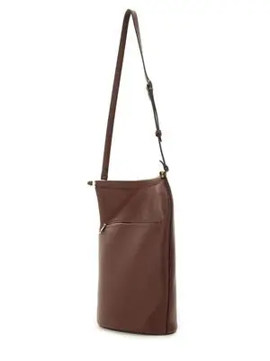 TOD'S Small Leather Bucket Bag - Brown