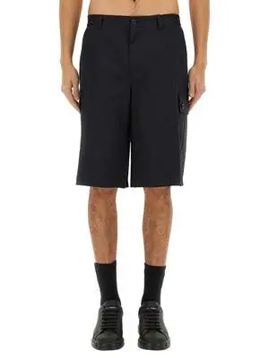 Dolce & Gabbana Cotton Cargo Bermuda Shorts - Black