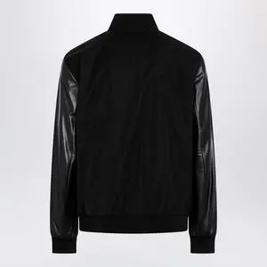 Gucci Fabric Bomber With Nappa Leather Sleeves