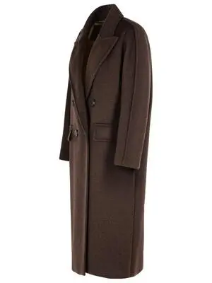 Max Mara Male Over Coat In Cachemire, Alpaca And Wool - Brown
