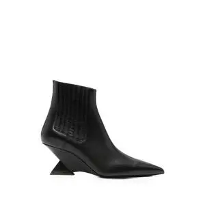 Attico Leather Wedge Heel Shoes
