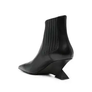Attico Leather Wedge Heel Shoes